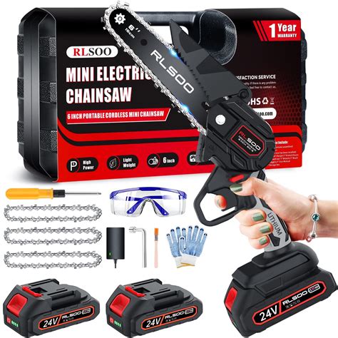 Mini Chainsaw Rlsoo Upgraded 6 Inch 24v Battery Powered