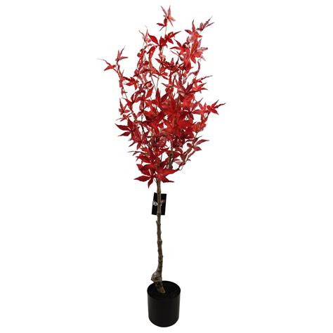 120cm Artificial Red Maple Tree Leaf Artificial Plants And Trees