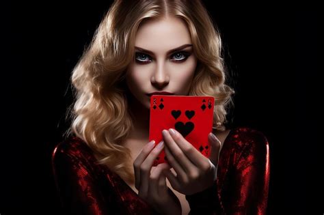 Premium Photo The Enigmatic Charmer An Attractive Girl In A Red Shiny Dress Concealing Her Eye