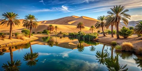 Oasis Sahara Stock Illustrations 3332 Oasis Sahara Stock