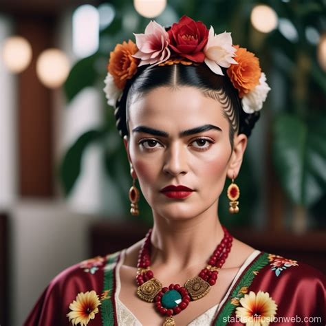 A Contemporary Frida Kahlo Esque Figure Stable Diffusion Online