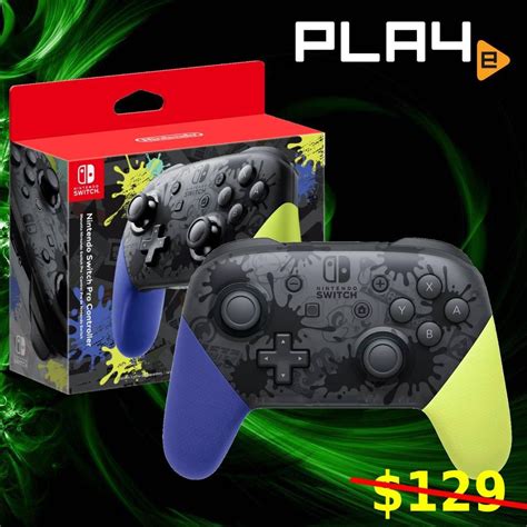Nintendo Switch Splatoon 3 Pro Controller 1461884 Brand New Video