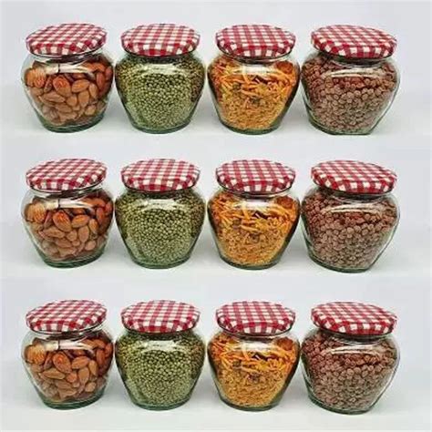 400 Ml Glass Grocery Container At ₹ 14piece Glass Storage Jar In