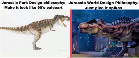 Jurassic Park Vs Jurassic World Design Philosophy Jurassic Park