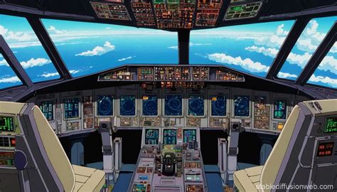 Planet Reentry Cockpit View Anime Miyazaki Style Prompts Stable