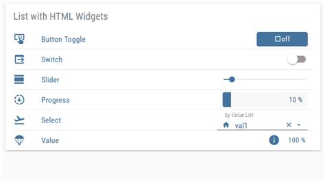 Material Design Widgets List Widget