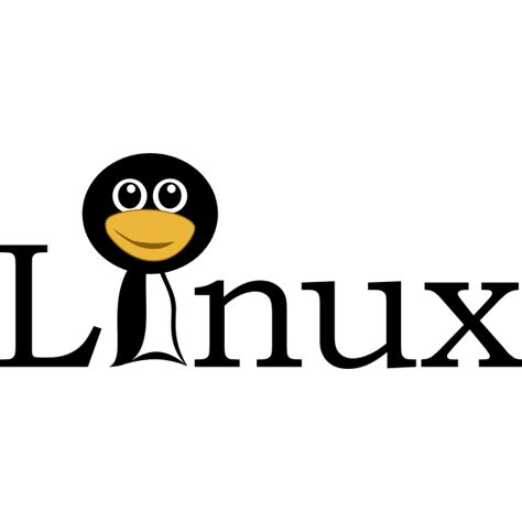 Linux Text With Funny Tux Face Vector Image Free Svg