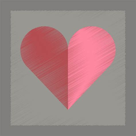 플랫 음영 스타일 아이콘 하트 정장 벡터 Ai Eps Uidownload
