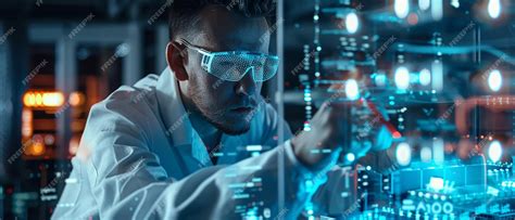 Quantum Computing Researcher In A Lab Premium Ai Generated Image