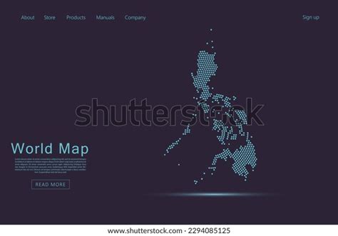 Philippines Map World Map Vector Template Stock Vector Royalty Free Shutterstock
