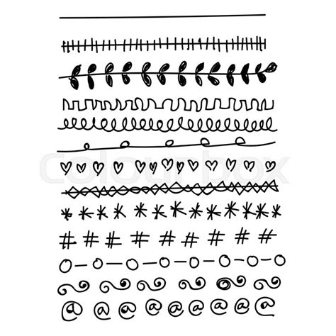 Hand Drawn Line Border Stock Vector Colourbox