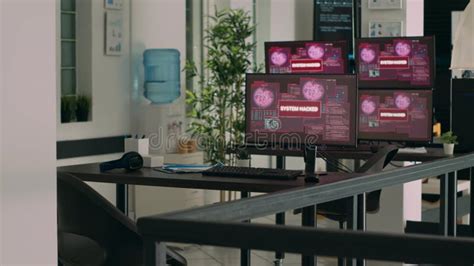 It Office Displaying Critical Error Message Flashing On Screen Stock