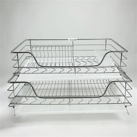 Forward ตะแกรงคว่ำจาน ตะแกรงลิ้นชักคว่ำจาน วัสดุสแตนเลส304 2ชั้น สำหรับหน้าบาน60 70 80และ90ซม