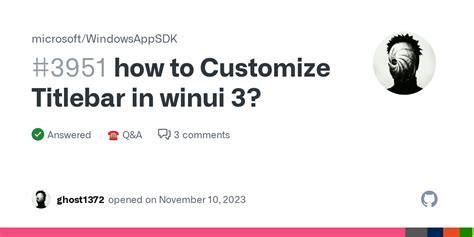 How To Customize Titlebar In Winui 3 · Microsoft Windowsappsdk