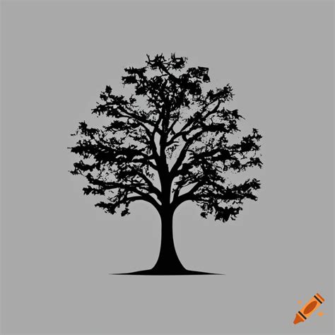 Black And White Oak Tree Logo On Craiyon