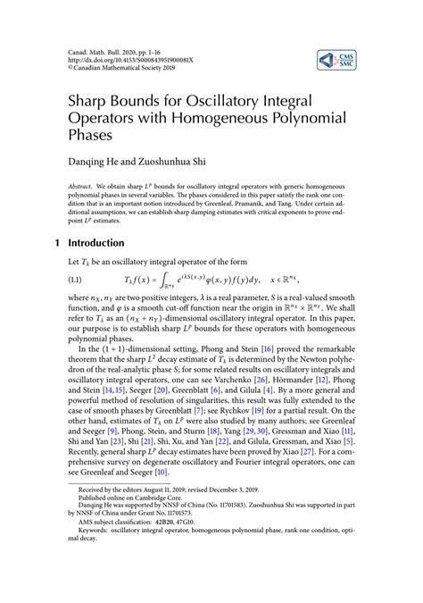 Pdf Sharp Bounds For Oscillatory Integral Operators With Homogeneous Polynomial Phases