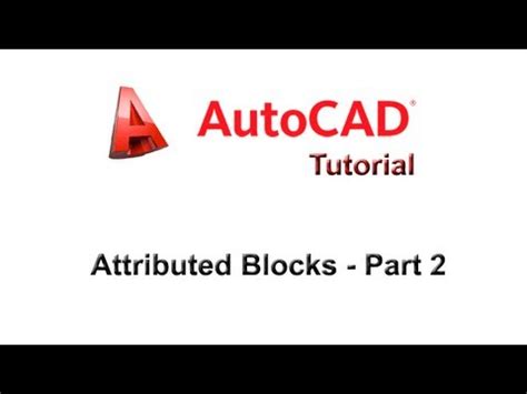 How To Attributed Blocks In AutoCAD Part 2 YouTube