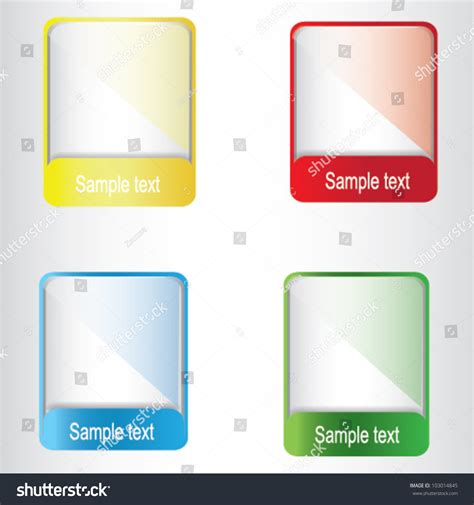 Four Color Text Box Stock Vector Illustration 103014845 Shutterstock