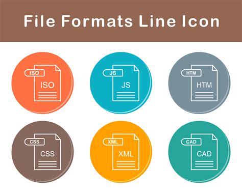 File Formats Vector Icon Set 21427564 Vector Art At Vecteezy