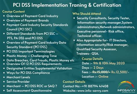 PCI DSS Implementation Certification Infosavvy