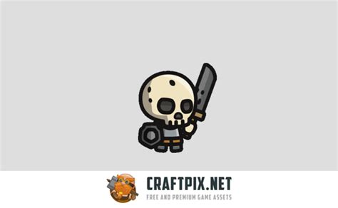 Skull Tiny Style 2d Character Sprites