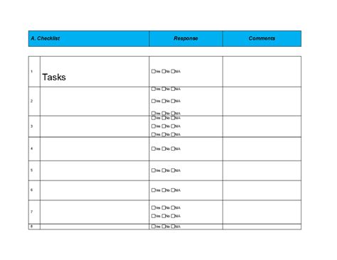 Simple Task Checklist Template