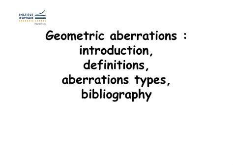 Pdf Geometric Aberrations Introduction Definitions Dokumen Tips