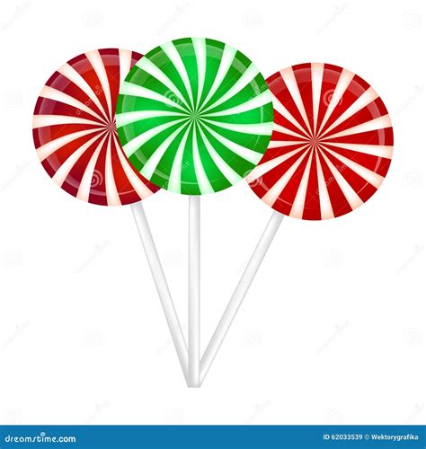 Рождество Striped комплект леденца на палочке Спиральная сладостная конфета с нашивками