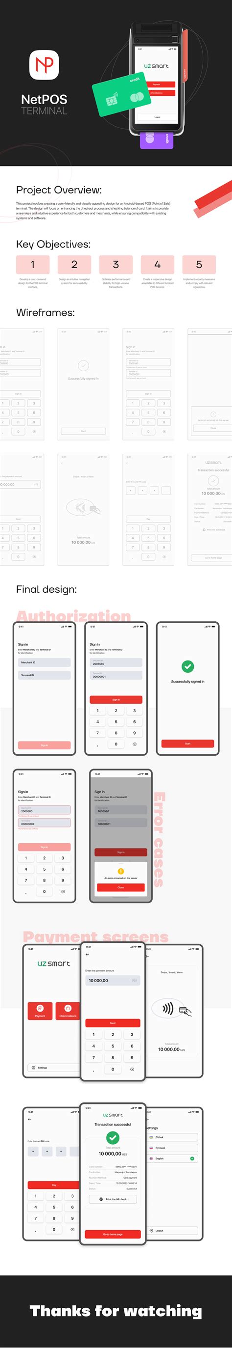 Netpos Pos Terminal Design Behance