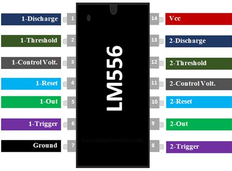 Ne556 Dual Timer Datasheet Pinout And Example Circuits 42 Off