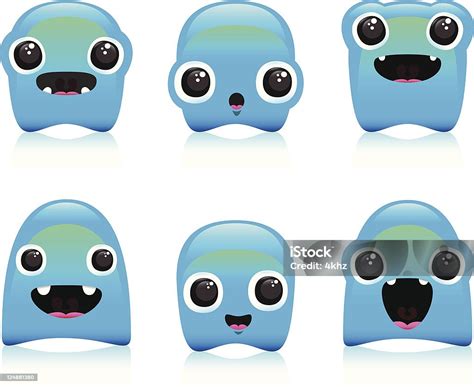 Cute Blob Characters With Expressions Stock Illustration Download Image Now Characters Blob