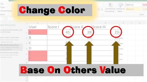 Ms Excel Change Cell Color Based On Multiple Other Cells Value Youtube