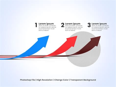 Premium Psd 3d Rendering Three Arrow