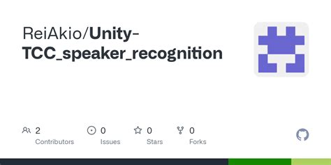 github reiakio unity tcc speaker recognition