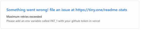 Maximum Retries Exceeded · Issue 2426 · Anuraghazragithub Readme Stats · Github