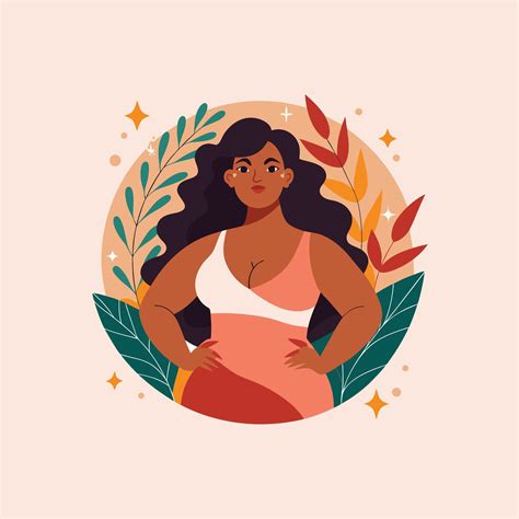 Body Positive And Empowering Woman Illustration 48380162 Vector Art At