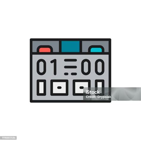 미식 축구 점수 판 게임 장비 평면 컬러 라인 아이콘입니다 경기 스포츠에 대한 스톡 벡터 아트 및 기타 이미지 경기 스포츠 경기장 경쟁 Istock