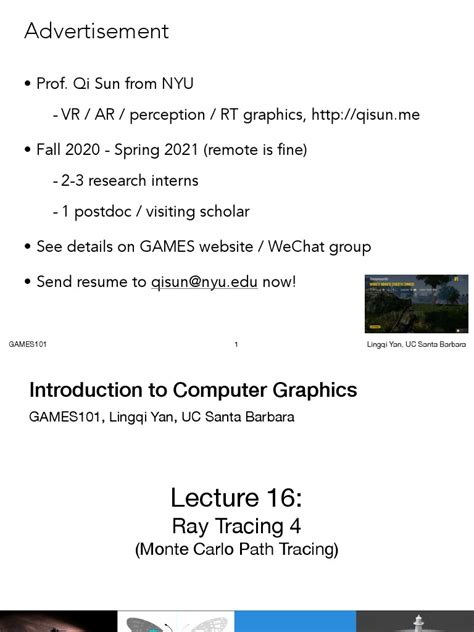 Games101 Lecture 16 Pdf Pdf Rendering Computer Graphics Reflection Physics