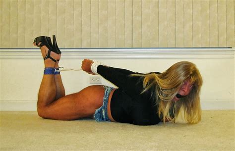 Tanned Blonde Crossdresser In Hogtie Bondage Porn Pictures Xxx Photos