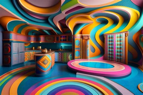 Premium Ai Image Abstract Room