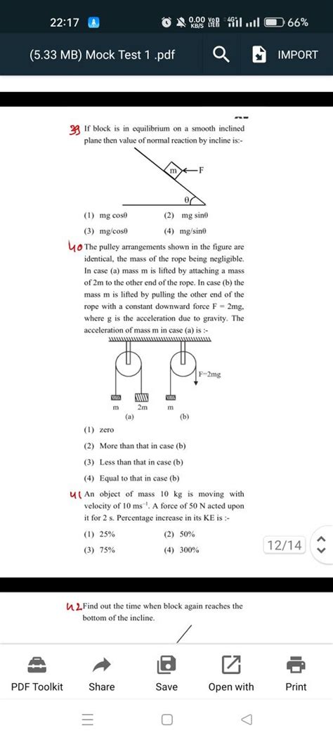 U An Object Of Mass 10 Kg Is Moving With Velocity Of 10 Ms−1 A Force Of