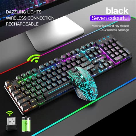2 4g Wireless Gaming Keyboard And Mouse Set Colorf Grandado