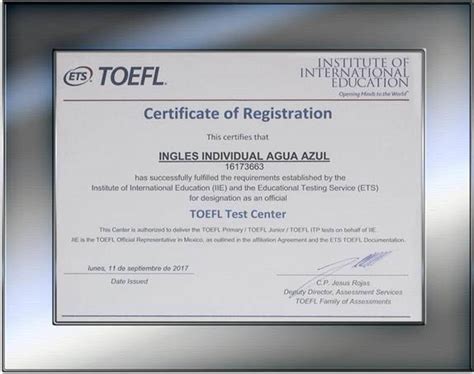 Centro Autorizado Toefl