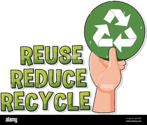 Reduce Reuse Recycle Text Logo Banner Illustration Stock Vector Image And Art Alamy