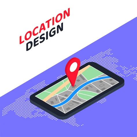Premium Vector 3d Isometric Mobile Gps Navigation Concept Location Design