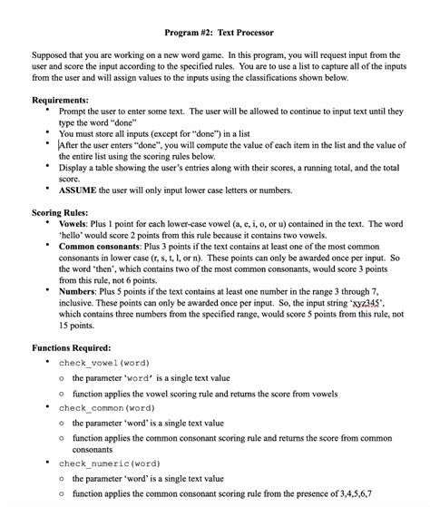 Solved Program 2 Text Processor Supposed That You Are