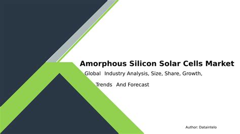 Amorphous Silicon Solar Cells Market Report Global Forecast From 2025