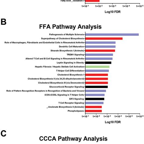 pathway analysis of lpp ffa and ccca revealed shared dysregulated download scientific diagram