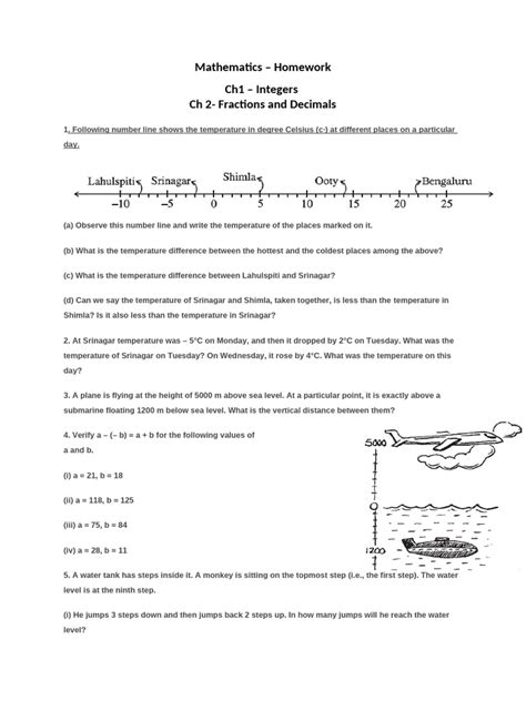 Mathematics Homework Ch 1 And 2 Pdf