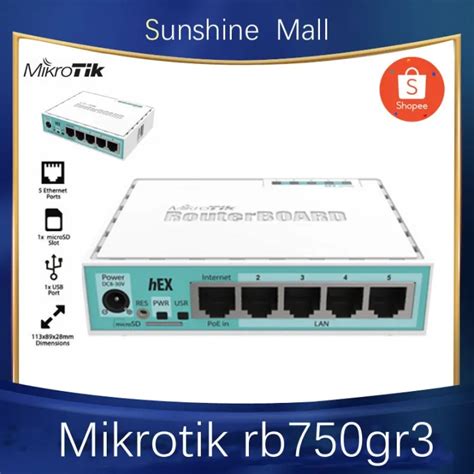 Mikrotik Rb750gr3 Hex Full Gigabit Ros Wired Enterprise Smart Routing